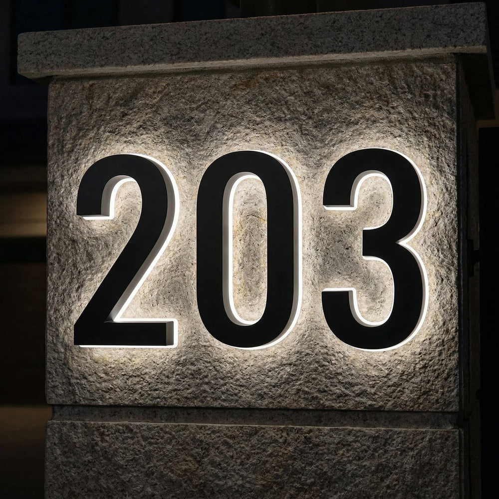 LED Lighted House Numbers – Weatherproof & Bright 5000K – Modern Lights