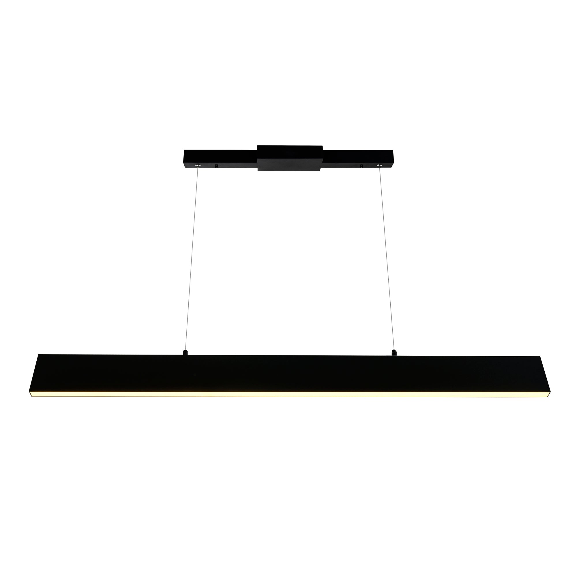 Krista 6 Light 36 Inch Integrated LED Black Chandelier Sleek Linear ...