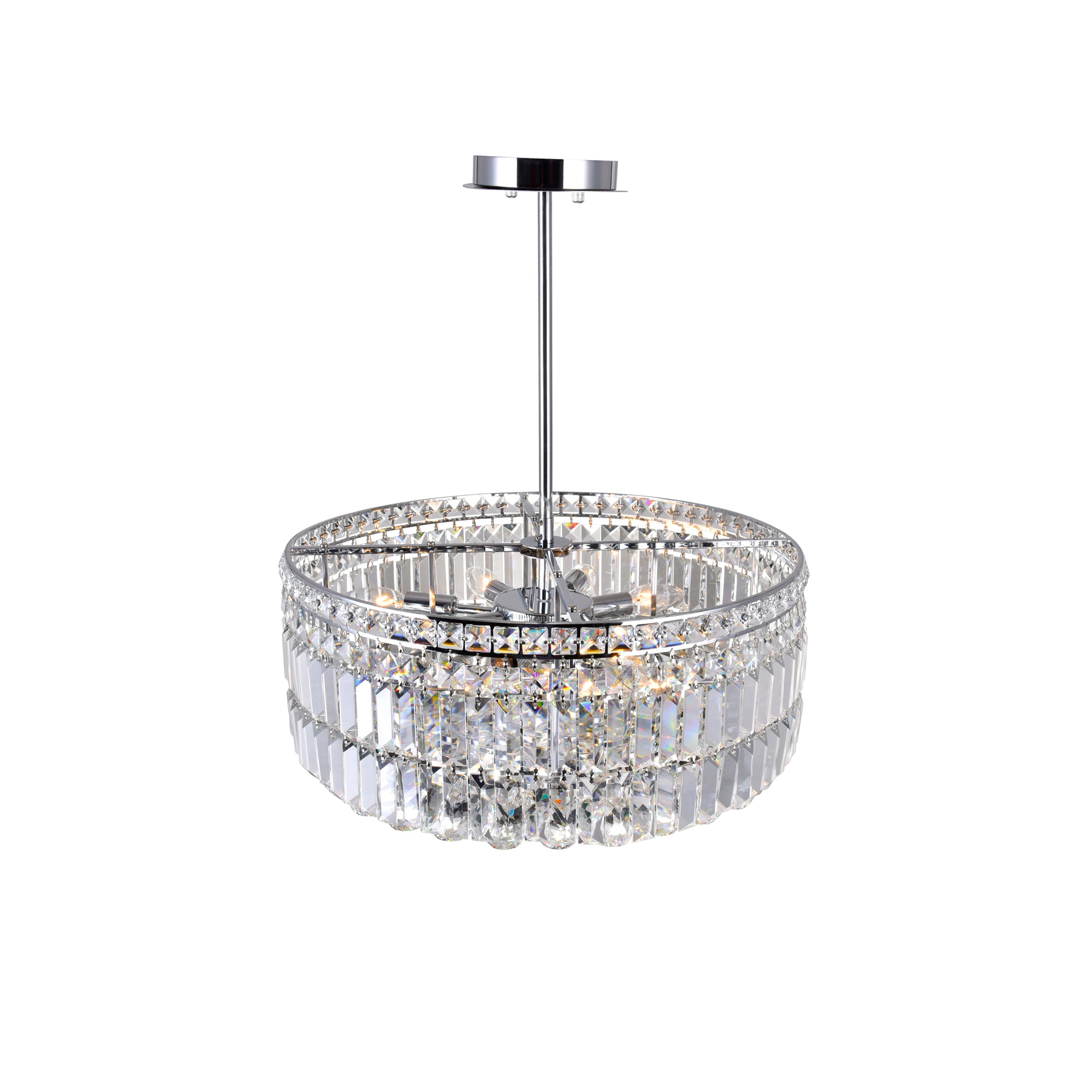 Colosseum 8 Light Chrome Chandelier Crystal Down Design Accent – Modern ...