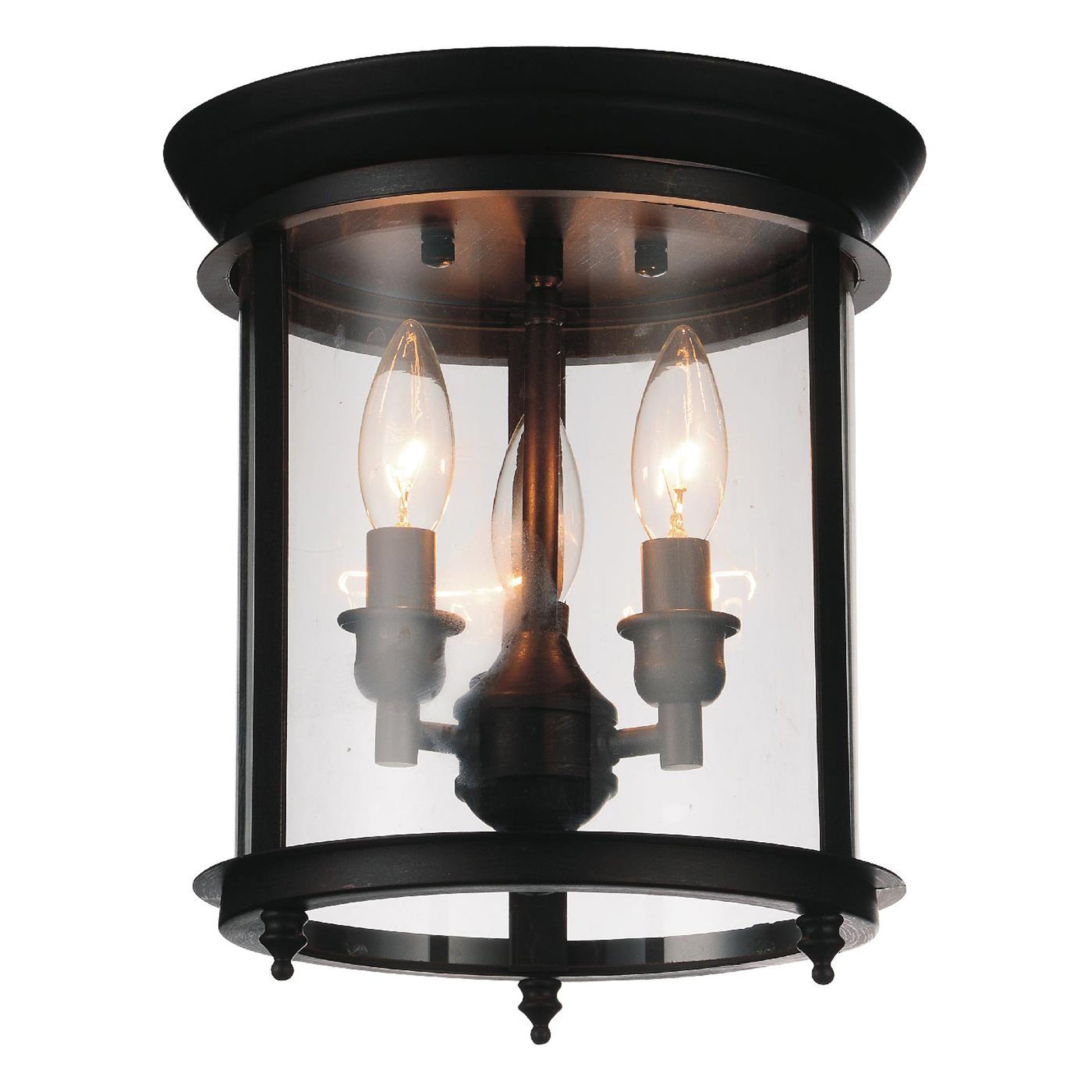 Desire 3 Light Bronze Flush Mount Cage Ceiling – Modern Lights